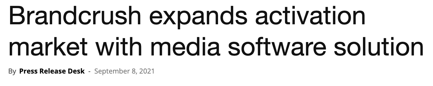 Brandcrush expands with media software solution — BusyContinent Brandcrush expands with media software solution — BusyContinent